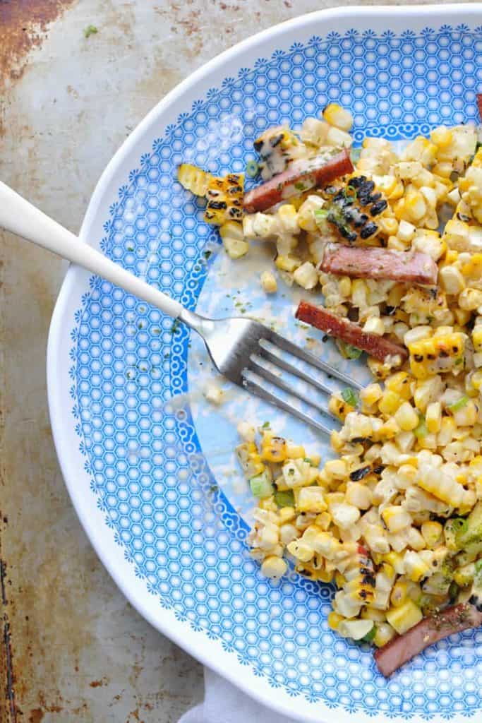 Hawaiian Street Corn with SPAM + Pineapple (gluten-free) - the pig & quill