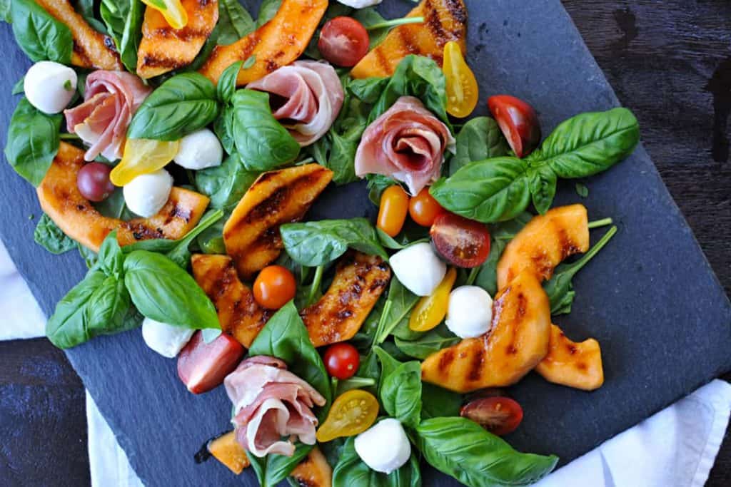 Grilled Melon and Prosciutto Caprese (grain-free) - and a P&Q birthday ...