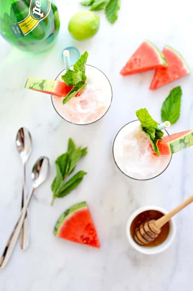 Honey-Lime Watermelon Floats - the pig & quill