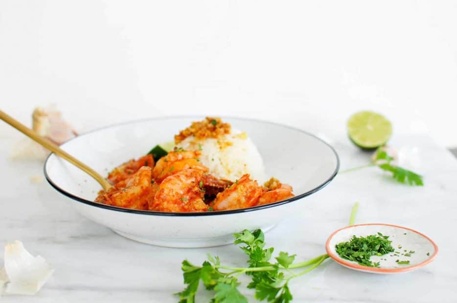 Hawaiian Shrimp Scampi (aka Shrimp Truck Garlic Shrimp) - the pig & quill