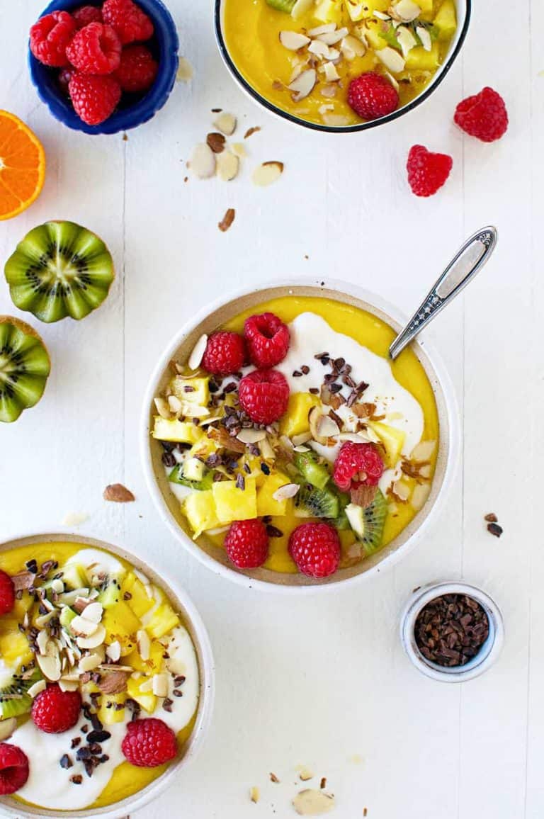 Mango Creamsicle Smoothie Bowls - the pig & quill