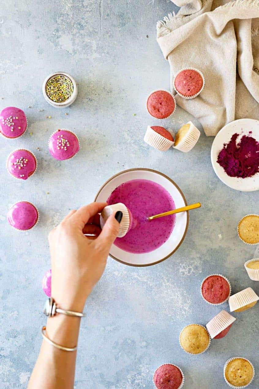 Pink Mini Vegan Donut Muffins - the pig & quill