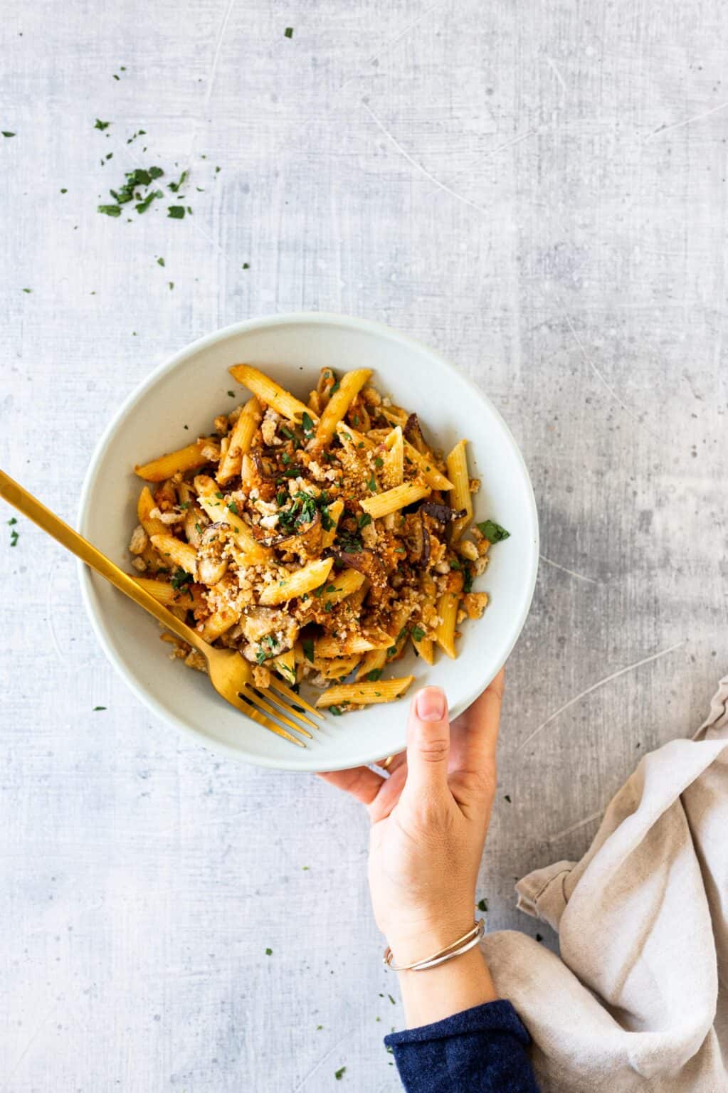 Easy Eggplant Parmesan Pasta - the pig & quill
